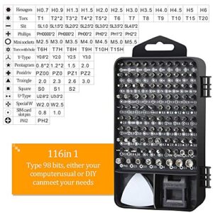 Precision Screwdriver Set, Lifegoo 117 in 1 Magnetic Repair Tool Kit for iPhone Series/Mac/iPad/Tablet/Laptop/Xbox Series/PS3/PS4/Nintendo Switch/Eyeglasses/Watch/Cellphone/PC/Camera/Electronic