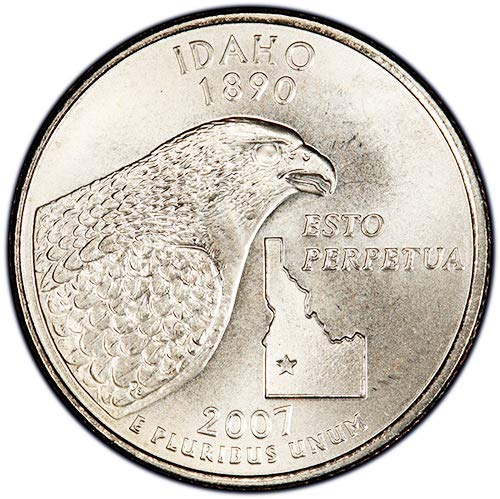 2007 D Satin Finish Idaho State Quarter Choice Uncirculated US Mint