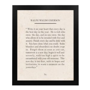 Write It On Your Heart - Motivational Wall Decor Print, Ralph Waldo Emerson Quotes Wall Art For Living Room Decor, Office Decor, and Study Wall Decorations. Unframed Poetry Wall Art Print- 8x10”