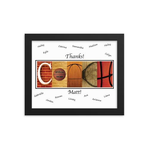 Basketball Coaches Gift, Basketball Team Gifts, Players can SIGN the white area of the 8x10 photo print