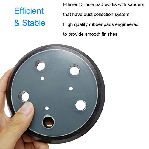 5 Inch 5 Hole Replacement Hook and Loop Sanding Pad For Porter Cable 333 and 333VS Random Orbit Sanders Sander Pad- 1 Pack