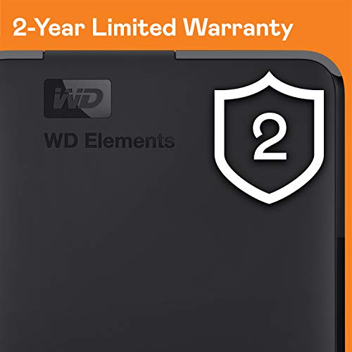 WD 5TB Elements Portable HDD, External Hard Drive, USB 3.0 for PC & Mac, Plug and Play Ready - WDBU6Y0050BBK-WESN