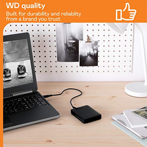 WD 5TB Elements Portable HDD, External Hard Drive, USB 3.0 for PC & Mac, Plug and Play Ready - WDBU6Y0050BBK-WESN