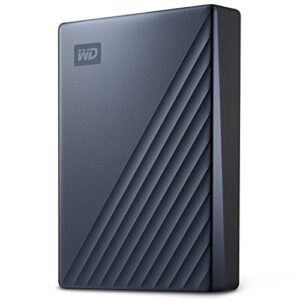 western digital 5tb my passport ultra blue portable external hard drive hdd, usb-c and usb 3.1 compatible - wdbftm0050bbl-wesn