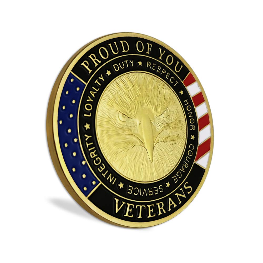 Military Veterans Challenge Coin Thank You for Your Service Appreciation Gift