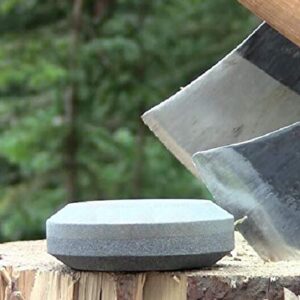 Annietfr Dual Grit Multi-Purpose Axe Sharpener& Hatchet Sharpening Stone Grinding Tool, Extra Coarse/Middle Fine - 120 Grits & 280 Grits on Each Side 1