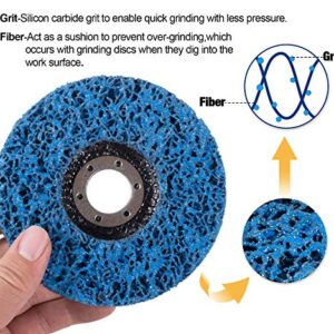 S SATC Strip Discs 5PCS Bule Stripping Wheel 4-1/2" x 7/8" Fit Angle Grinder Clean and Remove Paint Rust and Oxidation