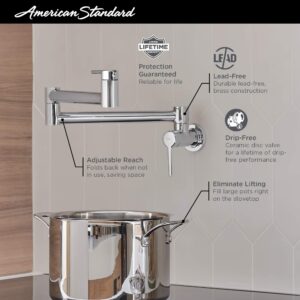 American Standard 4803900.075 Studio S Wall-Mount Pot Filler Stainless Steel