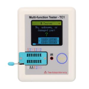 lcr-tc1 colorful display pocketable multifunctional tft backlight transistor tester for diode triode capacitor resistor transistor lcr esr npn pnp mosfet