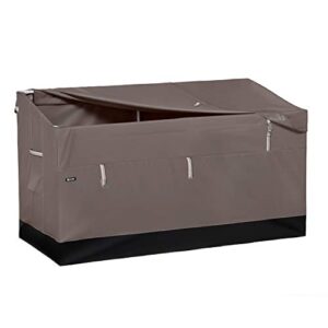 Classic Accessories Ravenna Water-Resistant 162 Gallon Deck Box, Patio Furniture Covers,Dark Taupe