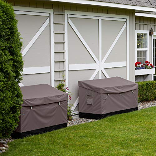 Classic Accessories Ravenna Water-Resistant 162 Gallon Deck Box, Patio Furniture Covers,Dark Taupe