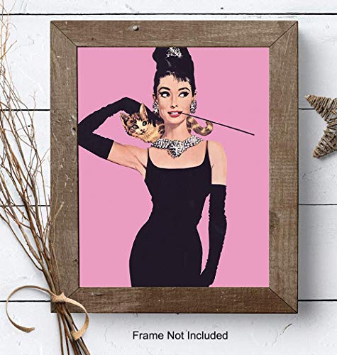 Audrey Hepburn Wall Art, Home Decor - 8x10 Pop Art Poster, Print - Contemporary Modern Room Decorations - Great Gift for Women, Her, Wife, Woman - Unframed PicturePhoto