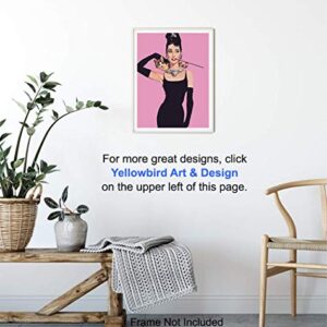 Audrey Hepburn Wall Art, Home Decor - 8x10 Pop Art Poster, Print - Contemporary Modern Room Decorations - Great Gift for Women, Her, Wife, Woman - Unframed PicturePhoto