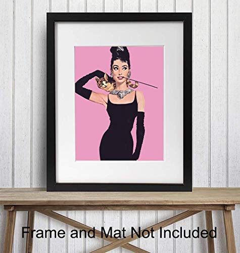 Audrey Hepburn Wall Art, Home Decor - 8x10 Pop Art Poster, Print - Contemporary Modern Room Decorations - Great Gift for Women, Her, Wife, Woman - Unframed PicturePhoto