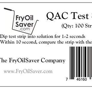 FryOilSaver Co, QAC Test Strips, Restaurant Quaternary Ammonium Sanitizer Test Strips, 0-400 ppm, Multi Quat Strips for Food Service, Quaternary Ammonia Sanitizer Strips, FMP 142-1363, Pack of 100