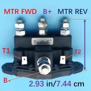 Tuzliufi Starter Solenoid Relay Compatible with 214-1211A11 214-1211A51 214-1211A61 214-1231A11 Hydraulic Pump RV Slide Snow Plow Spreader Winch Motors Windlasses Trailer 6 Terminals 12V Z351