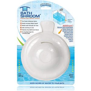 bathshroom overflow drain cover for fuller baths, white