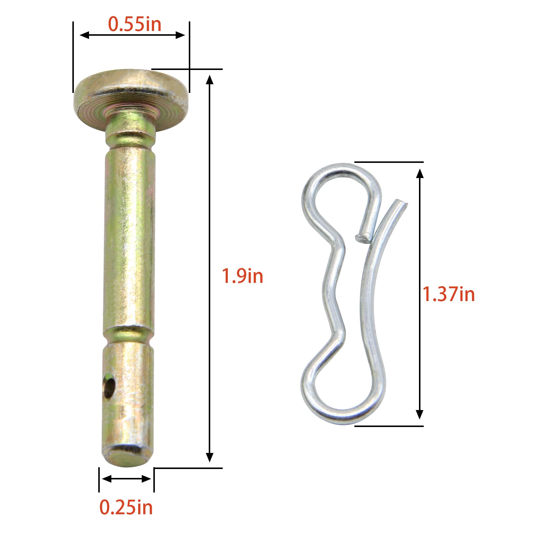 10 PK 738-04155 and 714-04040 Shear Pins Replacement for MTD Cub Cadet Craftsman & Troy-bilt Shear Pins Snow Throwers