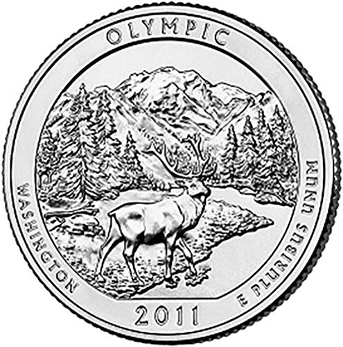 2011 P & D BU Olympic Washington National Park NP Quarter Choice Uncirculated US Mint 2 Coin Set