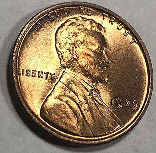 1929 P Lincoln Wheat Penny Cent MS-65 RED