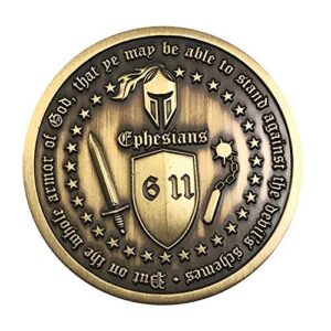 Premium Armor of God - Ephesians 6:11-3D Commemorative Challenge Coin Collector's Medallion