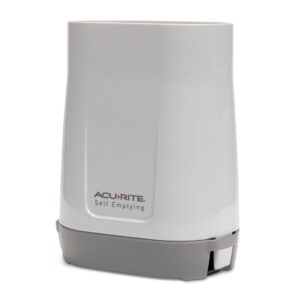 AcuRite 02446M Wireless Rain Gauge with Indoor Digital Display, Black