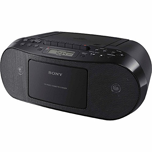 Sony CFD-S50 Portable CD and Cassette Boombox with FM/AM Radio, Black