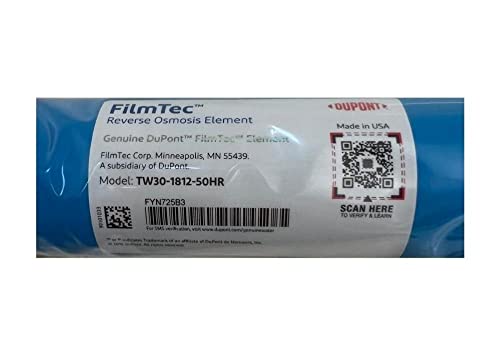 FilmTec, TW30-1812-50HR 50 gpd TFC High Rejection Membrane for Undersink Reverse Osmosis (RO) System (Replaces Model TW30-1812-50)