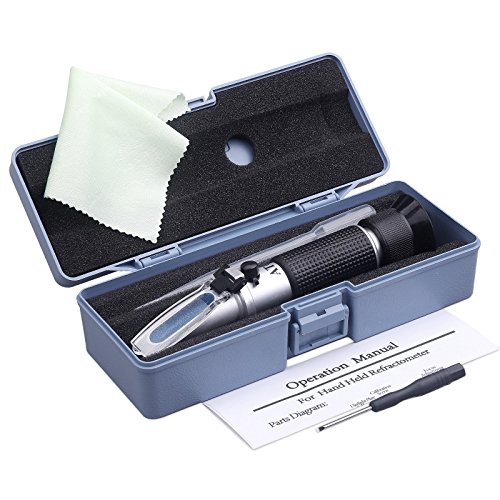 Tiaoyeer Antifreeze Refractometer - 3-in-1 Coolant Tester for Checking Freezing Point, Concentration of Ethylene Glycol or Propylene Based Automobile Antifreeze Coolant and Battery Acid Condition