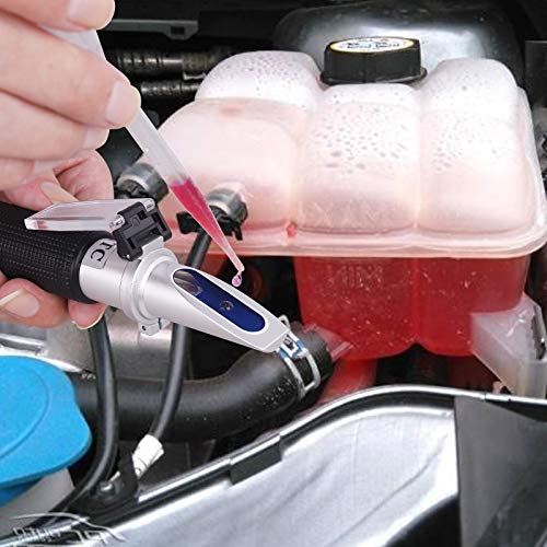 Tiaoyeer Antifreeze Refractometer - 3-in-1 Coolant Tester for Checking Freezing Point, Concentration of Ethylene Glycol or Propylene Based Automobile Antifreeze Coolant and Battery Acid Condition