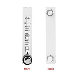 LZQ-7 Flowmeter Flow Meter with Control Valve 1-10LPM Flowmeter Support 0.6MPa Pressure for Unidirectional Gas/Oxygen/Air Flow Measure 8mm Barbs for Industry