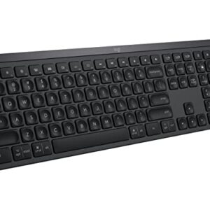 Logitech MX Keys Advanced Wireless Illuminated Keyboard, Tactile Responsive Typing, Backlighting, Bluetooth, USB-C, Apple macOS, Microsoft Windows, Linux, iOS, Android, Metal Build (Black)