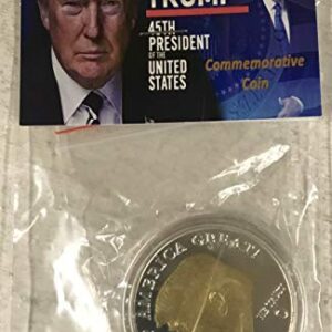 Donald Trump 2020 Challenge Coin Keep America Great United States Presidential Re-Election Campaign Gold Plated Collectible Eagle Coins with Hang Tag and Enclosure