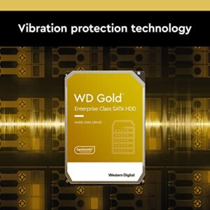 Western Digital 10TB WD Gold Enterprise Class Internal Hard Drive - 7200 RPM Class, SATA 6 Gb/s, 256 MB Cache, 3.5" - WD102KRYZ