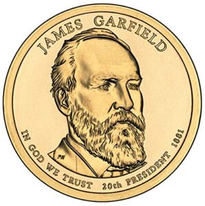 2011 p position b bu james garfield presidential dollar choice uncirculated us mint