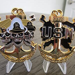 Set of 6 USN CPO Navy Chief Goat Locker Chief Petty Officer Challenge Coins