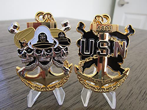 Set of 6 USN CPO Navy Chief Goat Locker Chief Petty Officer Challenge Coins