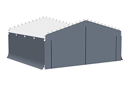 Arrow Carports Enclosure Kit for Galvanized Steel Carport, Fabric Carport Wall Panels, 20' x 20' x 7'