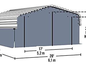 Arrow Carports Enclosure Kit for Galvanized Steel Carport, Fabric Carport Wall Panels, 20' x 20' x 7'