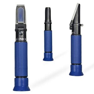 Alcohol Refractometer of 0-80% Volume Percent Scale Range, for Alcohol Content Measurement in Alcohol Liquor Production, Distilled Beverages, Homebrew, with Automatic Temperature Compensation Function