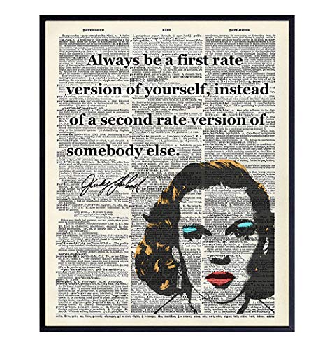 Judy Garland Inspirational Quote Upcycled Dictionary Wall Art Poster Print - Great Motivational Gift for Women, Wizard of Oz Fans - Contemporary Modern Pop Art Home and Office Decor, 8x10 Photo