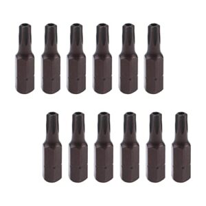 antrader 12pcs t25 torx security bits 1/4-inch hex shank torx t-25 s2 steel 1" torx head screw driver bit