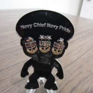 USN Oversized Head Style Male Navy Chief Navy Pride Khaki Uniform CPO Challenge Coin