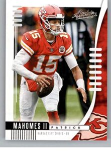 2019 absolute #38 patrick mahomes ii kansas city chiefs nfl football trading card