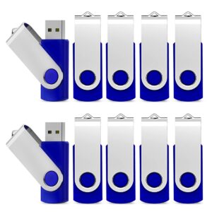 kexin usb flash drive 32gb thumb drive 10 pack 32 gb flash drives bulk usb jump drive memory stick data storage pen drive, blue