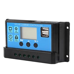 Solar Charge Controller, 60A/50A/40A/30A/20A/10A 12V 24V Auto Solar Charge Controller PWM Controller (60A)