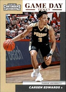 2019-20 contenders draft picks game day ticket #29 carsen edwards purdue boilermakers official panini ncaa collegiate basketball card (any streak on scan is not on the card)