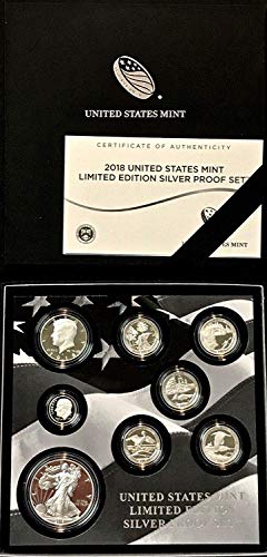 2012 S -2013-2014-2016-2017-2018 Limited Editions 8-Piece Silver Proof Sets including Proof Silver Eagles $1 US Mint Choice DCAM with Original Packaging, Sleeve and COA - Total of 6 Sets