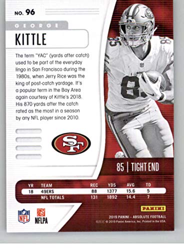 2019 Absolute #96 George Kittle San Francisco 49ers NFL Football Trading Card