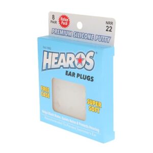 Hearos 5068 Moldable Silicone Waterproof Swimming Earplug, NRR 22, Pairs, Pack of 8